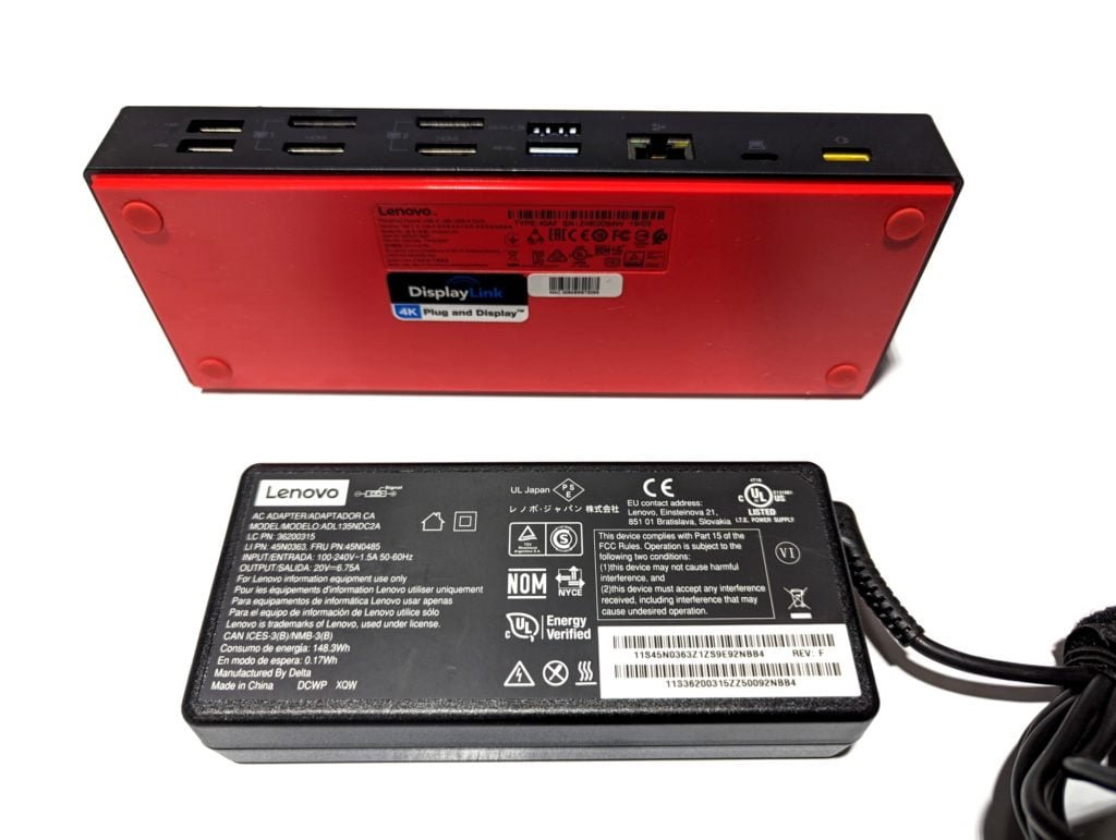 Lenovo ThinkPad USB-C Dock Gen2 w/135W Power Adapter | Adhesive Networks