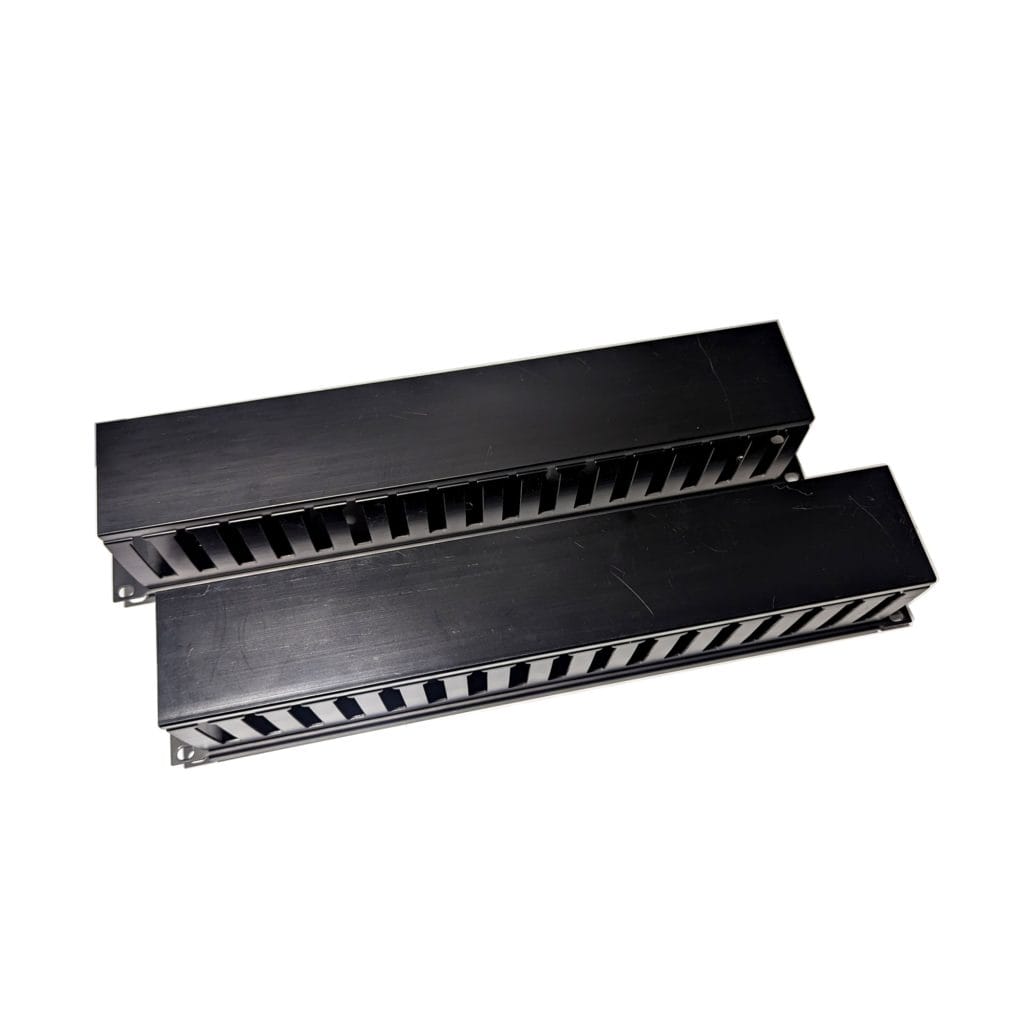 2U Horizontal Duct Cable Manager Panel with Cover (Lot of 2) | Adhesive ...