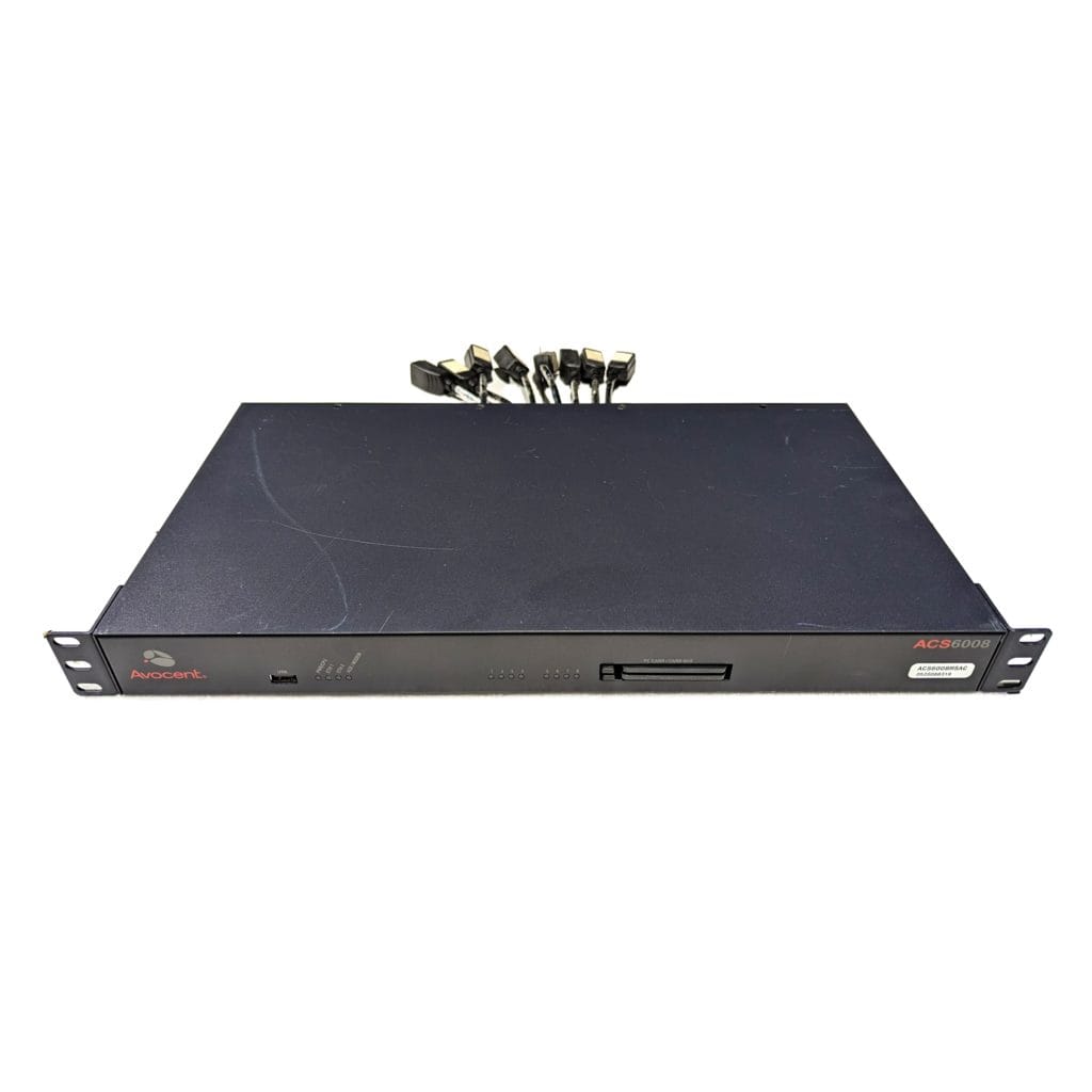 Avocent ACS6008 8-Port Console Server with (8) Cisco Crossover Adapters ...