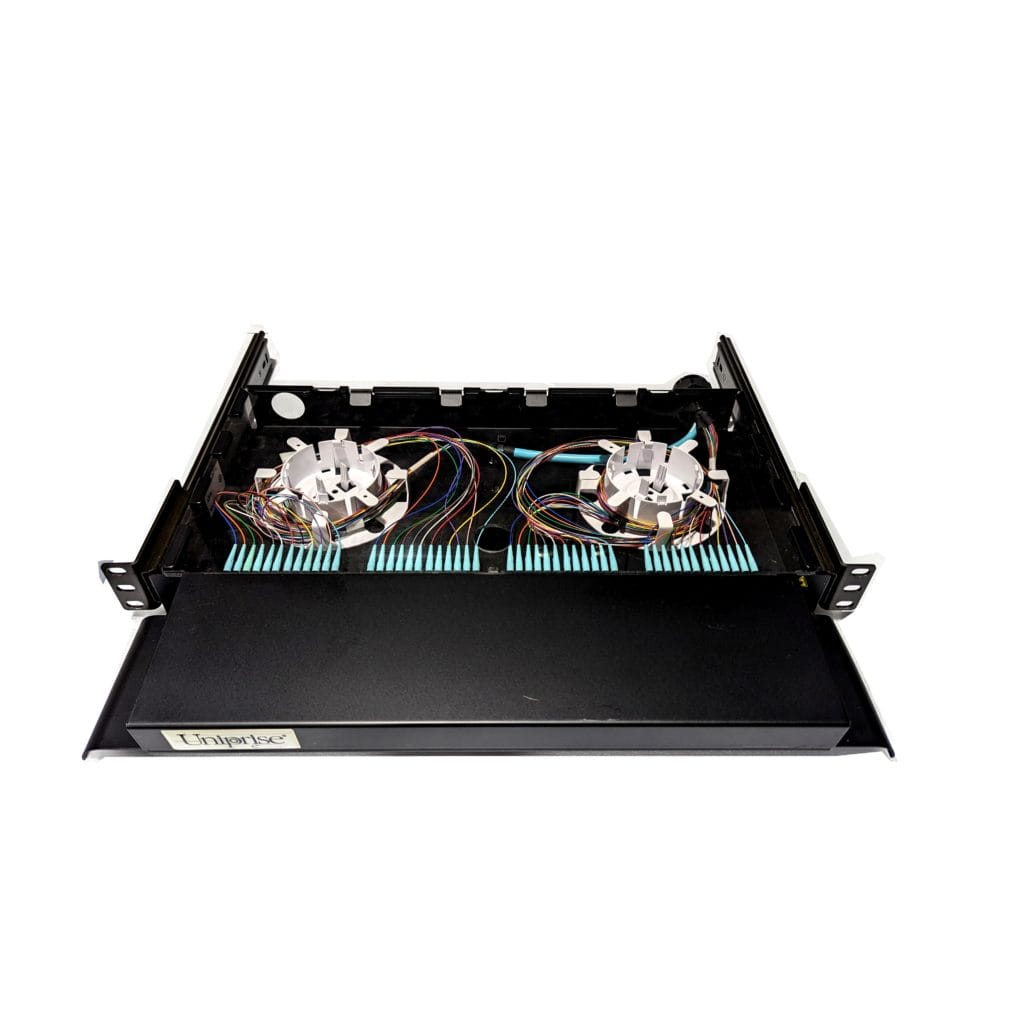 CommScope Uniprise 1U SD Fiber Panel Sliding Tray RFE-SLG-EMT/1U 48 LC ...