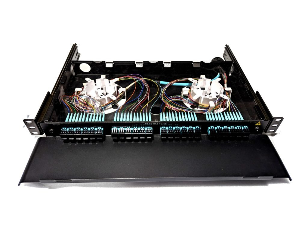 CommScope Uniprise 1U SD Fiber Panel Sliding Tray RFE-SLG-EMT/1U 48 LC ...