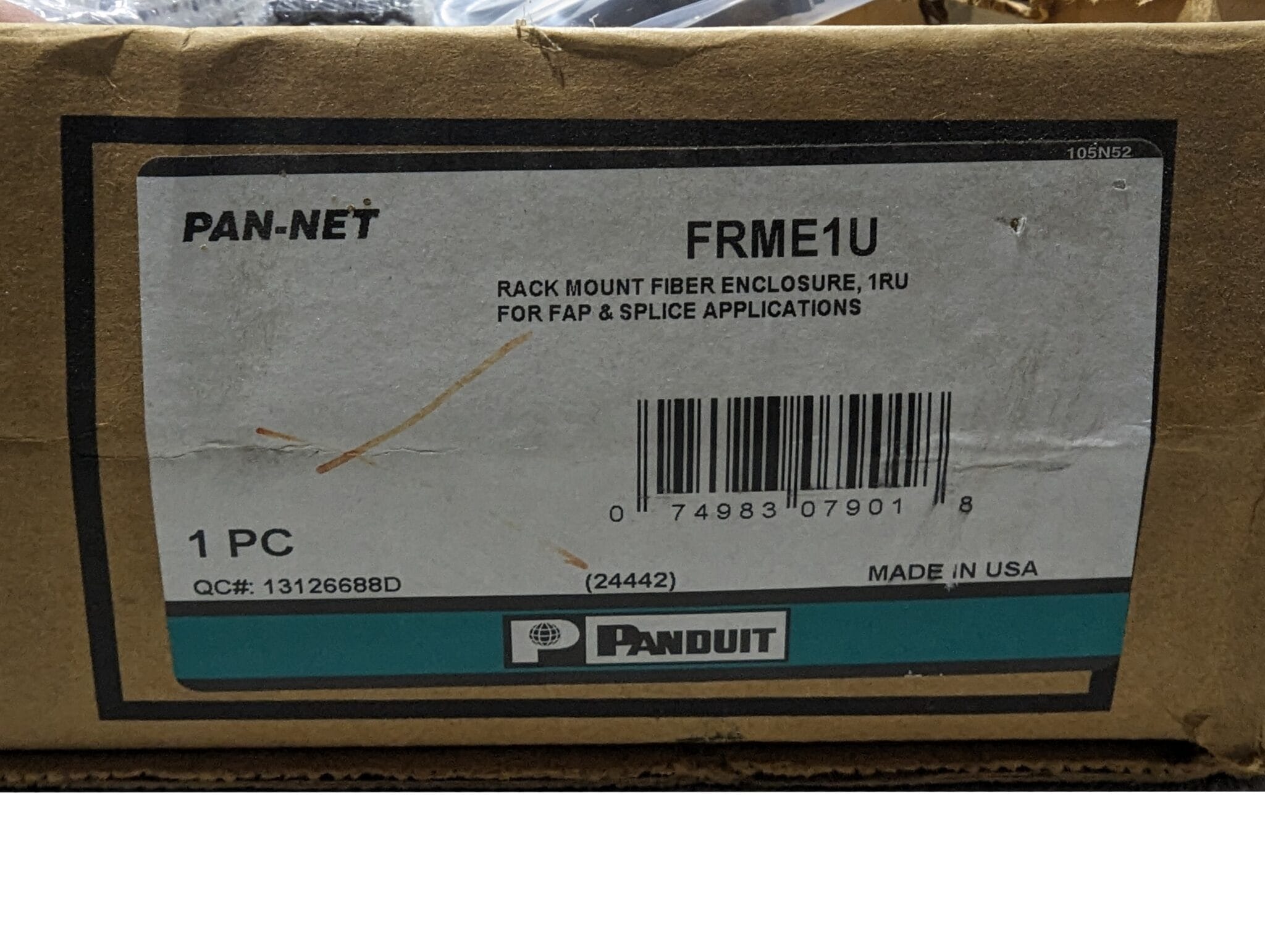 Panduit Pan-Net Rack Mount Fiber Enclosure 1U FAP & Splice FRME1U ...