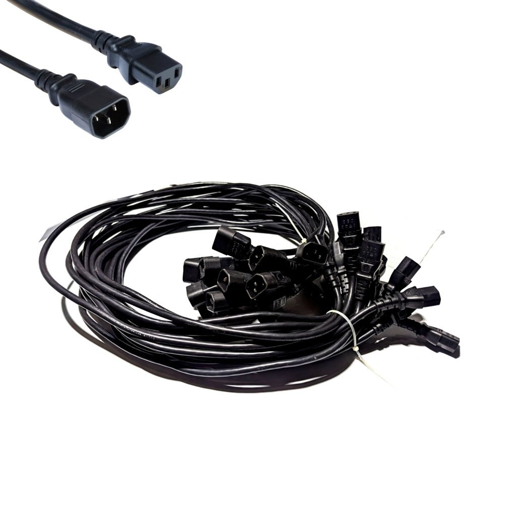 Well Shin (QTY 17) E115330 AC PDU Power Cable 4 Feet IEC C13 to C14 ...