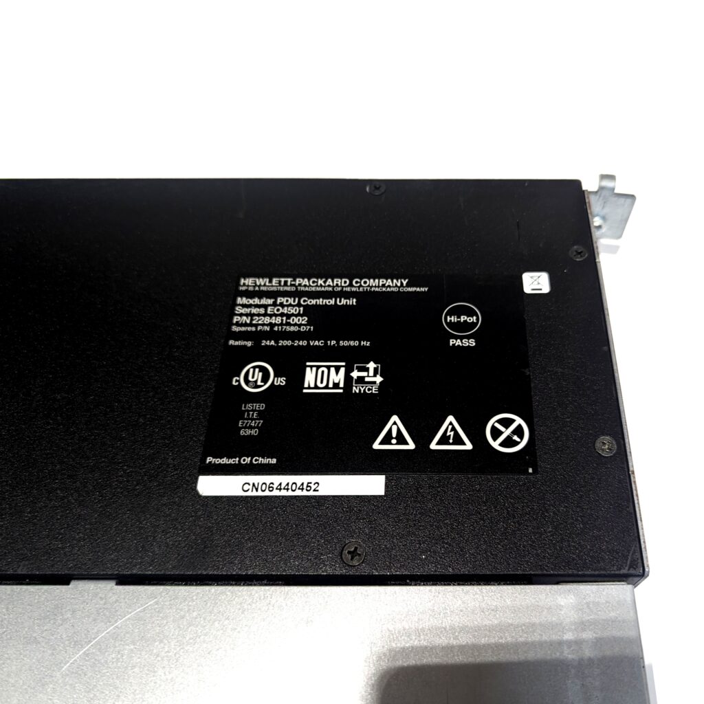 HP Modular PDU Control Unit 24A 240VAC 4xC19 L6-30P EO4501 228481-002 ...