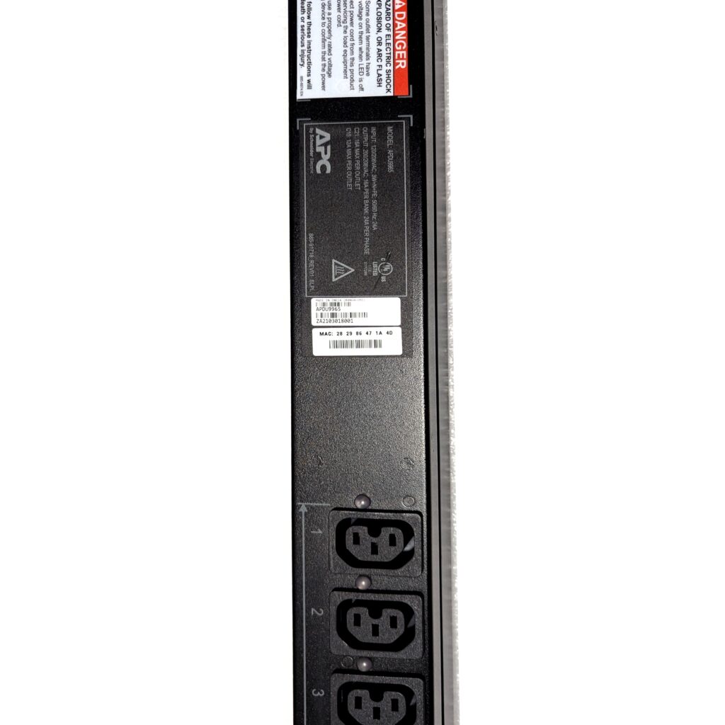APC APDU9965 Switched Rack 9000 PDU 8.6kW, 208V, (21) C13/C15, (3) C19 ...