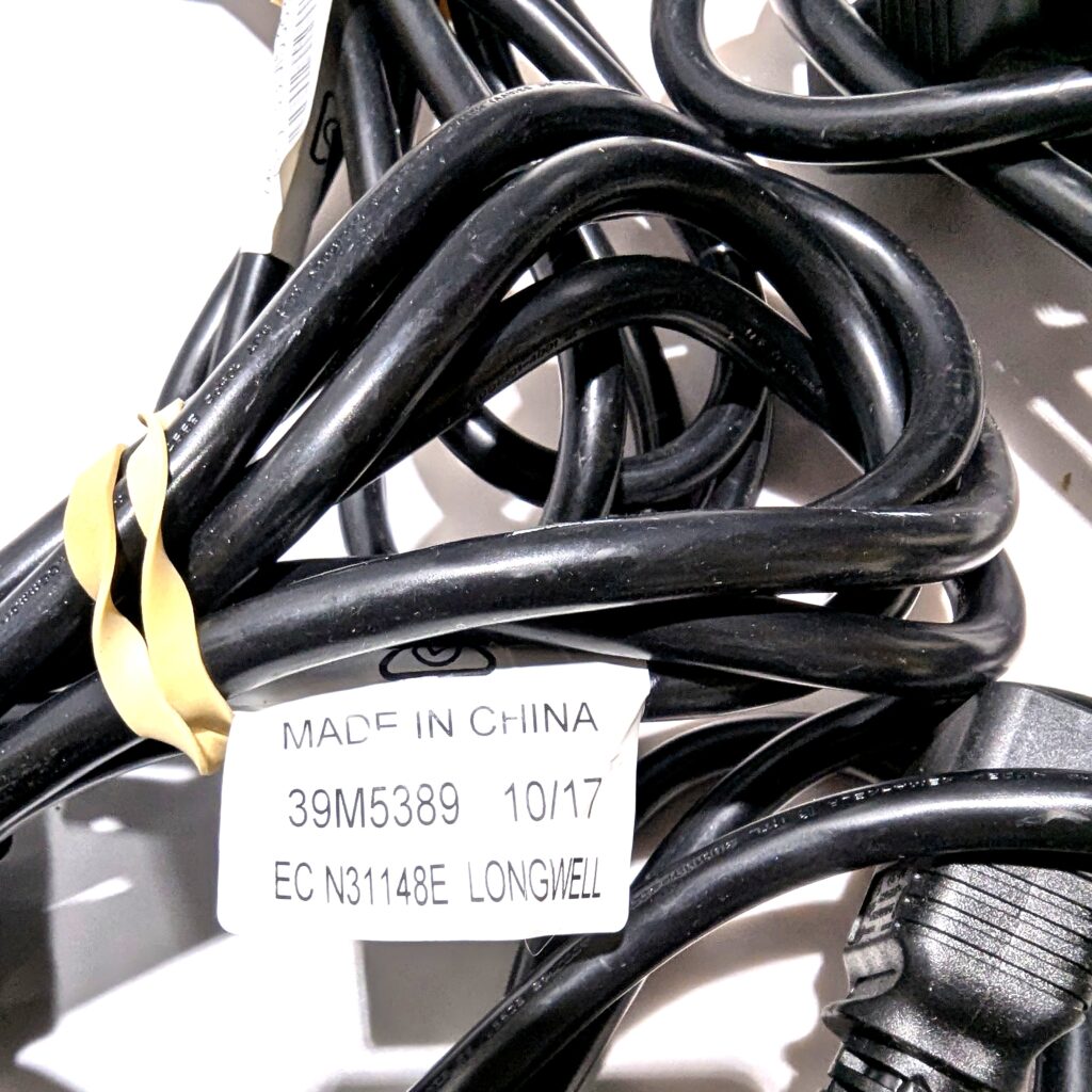 IBM AC Power Cord (Qty 4) IEC C19 to C20, 8 Ft, 15A 250V 39M5389 ...