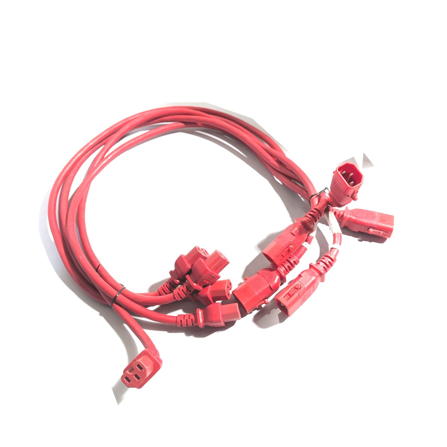 SSEMCO 3 Ft (Quantity 5) IEC320-C14 to C15 AC Power Cords 15A 250V Red ...