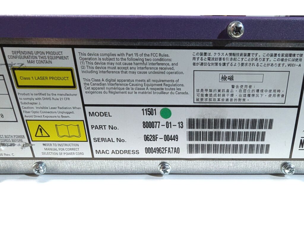 Extreme Networks Summit 5i 11501 Network Switch 12-Port 1000Base 4GBic ...