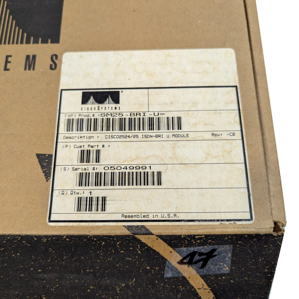 Cisco 2524 / 25 Router ISDN / BRI U (NTI) Module SM25-BRI-U= [NOB ...