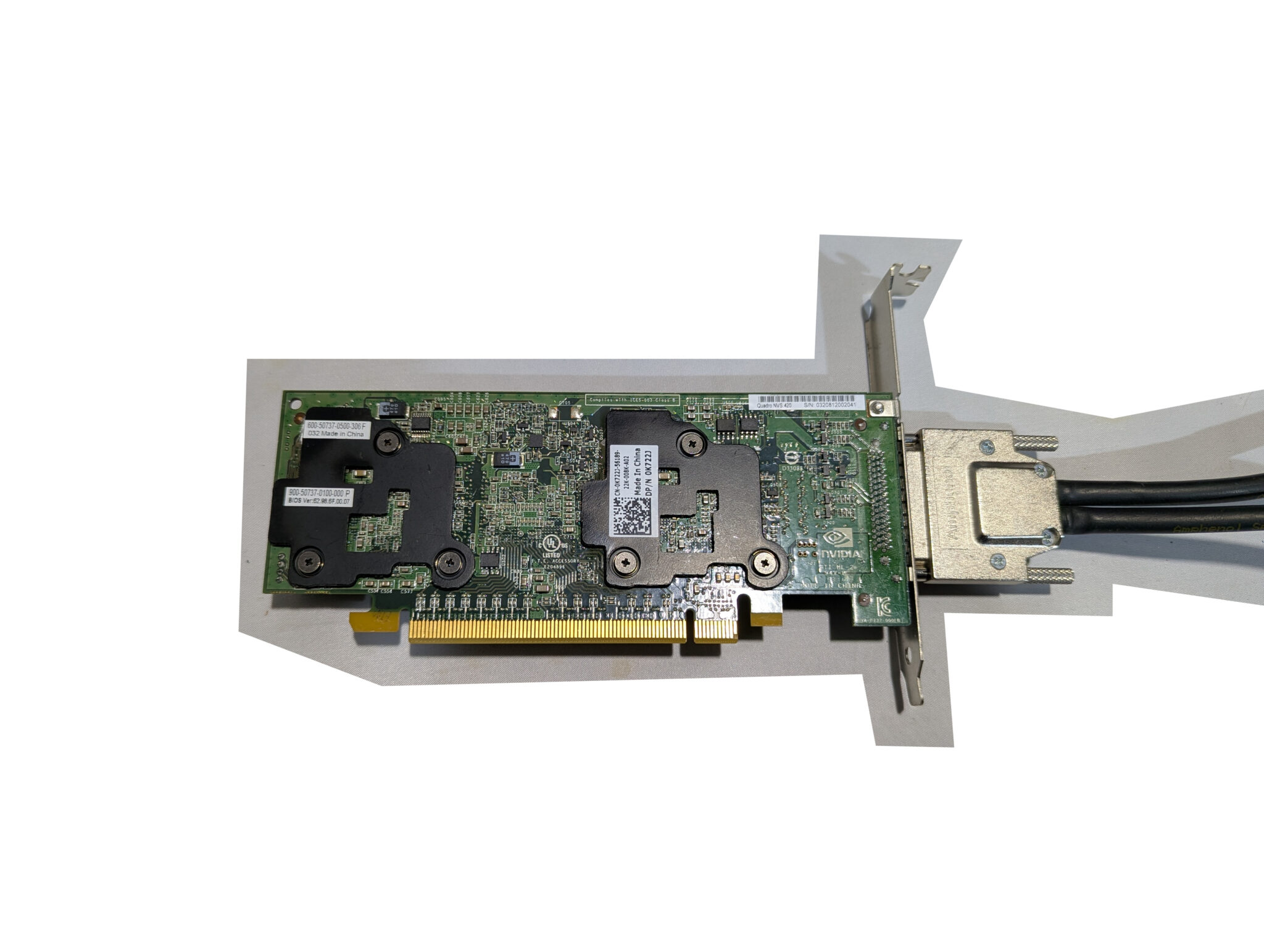 Dell Nvidia Quadro NVS 420 Graphics Card PCI Express x16 with Quad DVI ...