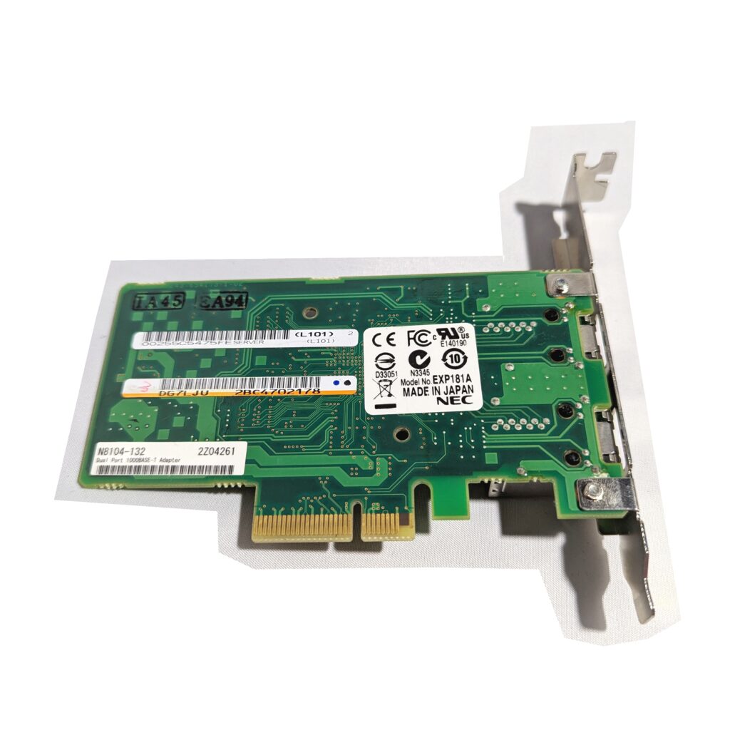 NEC Dual Port Gigabit 1000BASE-T Ethernet Adapter Card PCIe N8104-132 ...