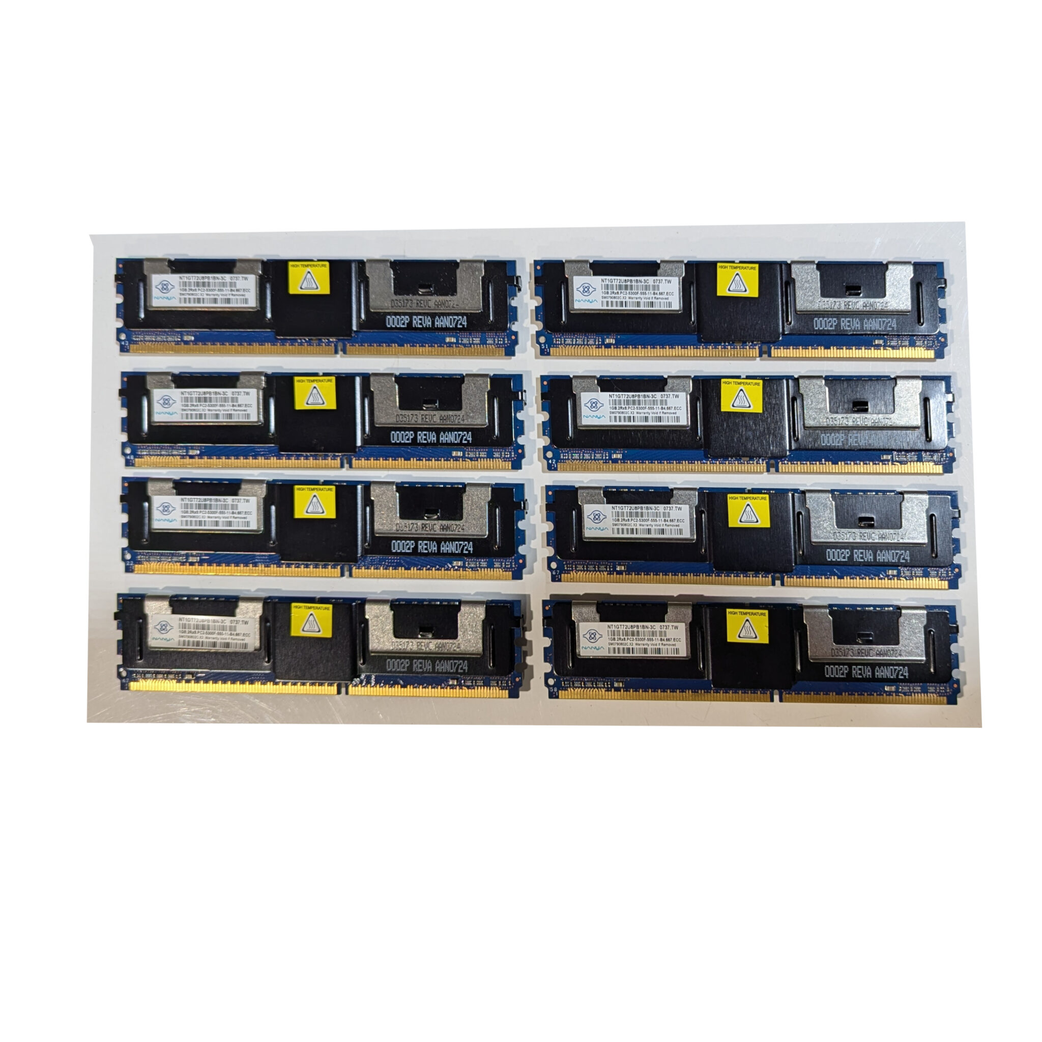 Nanya 8GB (8x1GB) 2Rx8 PC2-5300F-555 DDR2 240-Pin RAM Server Memory ...