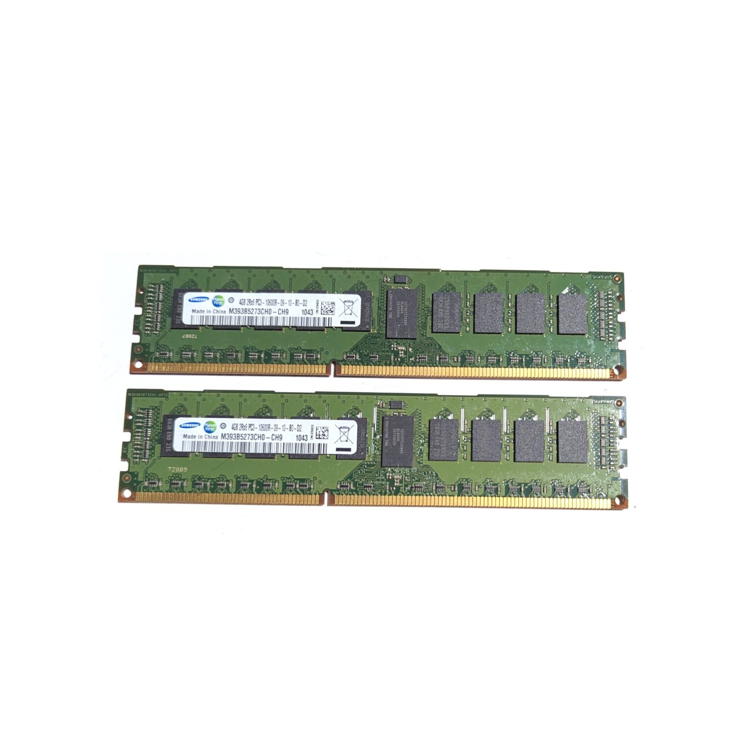 Samsung 8GB (2x4GB) PC3-10600R 1333MHz DDR3 240-Pin RAM Server Memory ...
