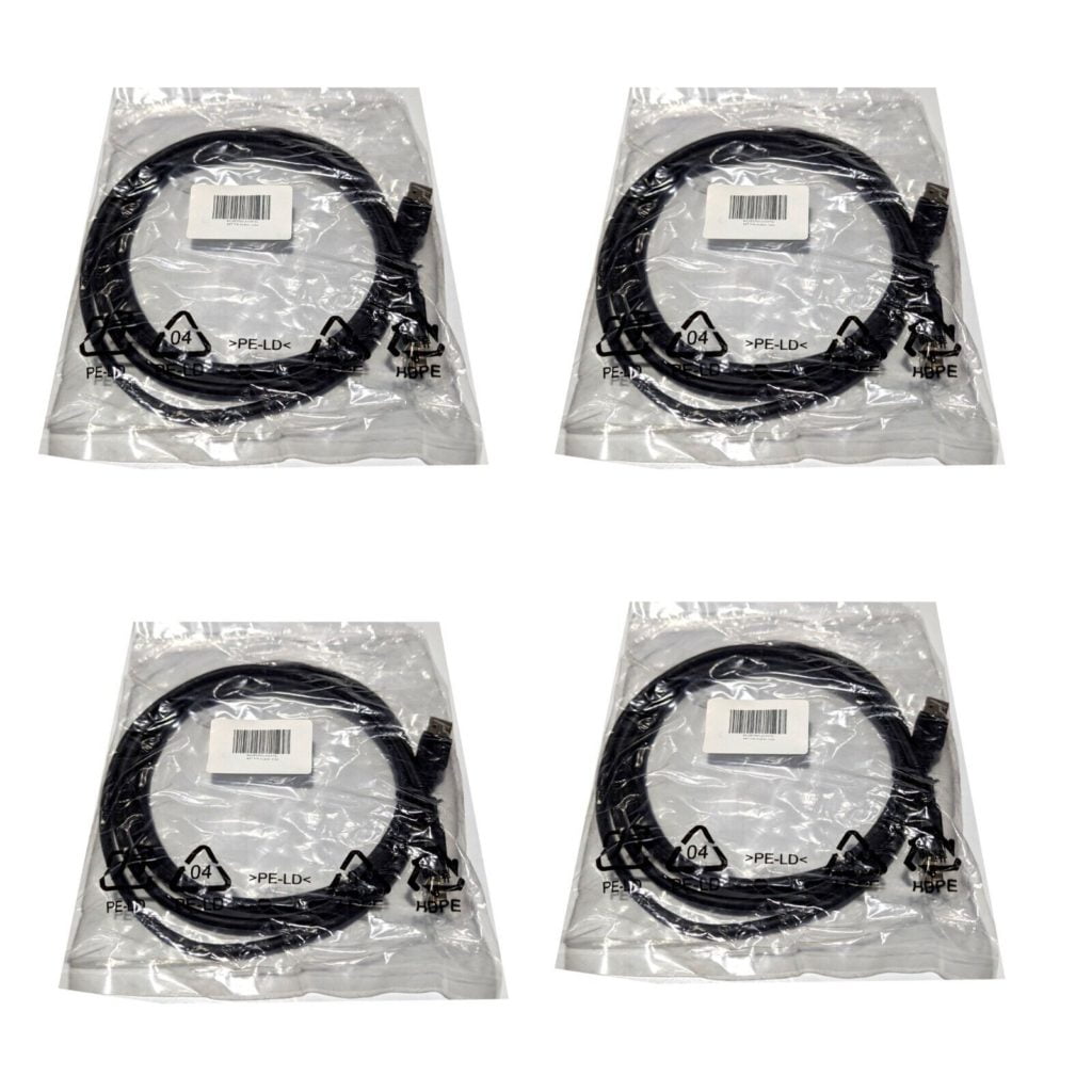 Amphenol 6′ USB 3.0 Cable 6 Feet (Lot of 4) USB-A Male to USB-B Male ...