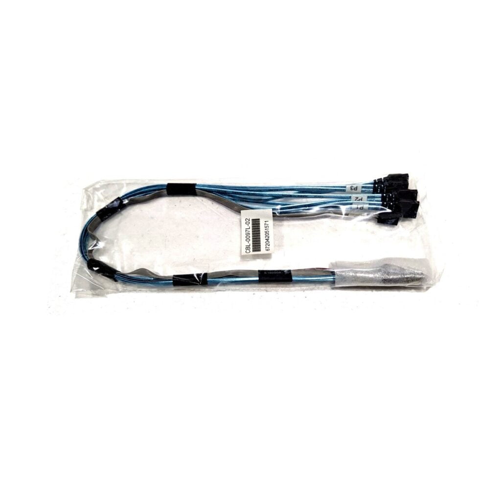 Supermicro Internal MiniSAS to 4 SATA 50cm with Sideband 50cm Cable CBL ...