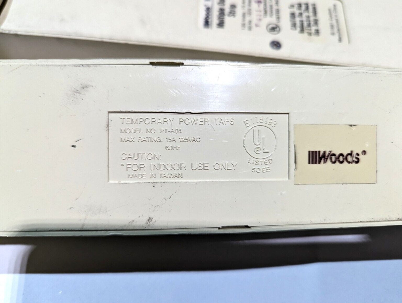 Woods Lot of 6 Power Strips 125V 15A 1875W 6-Outlet Temporary Power Tap ...